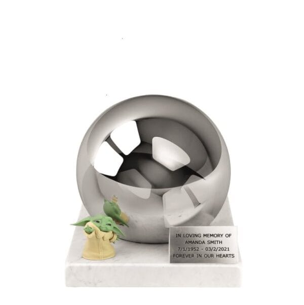 Death Star keepsake urn, mini urn for part of ashes
