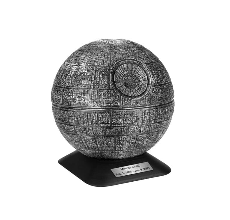 Death Star keepsake urn, mini urn for part of ashes