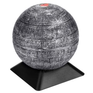 Sphere decorative urn for ashes like a Death Star