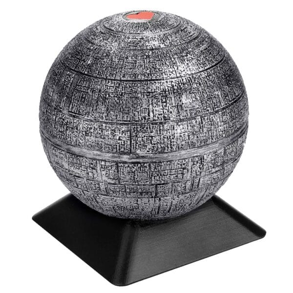 Sphere decorative urn for ashes like a Death Star