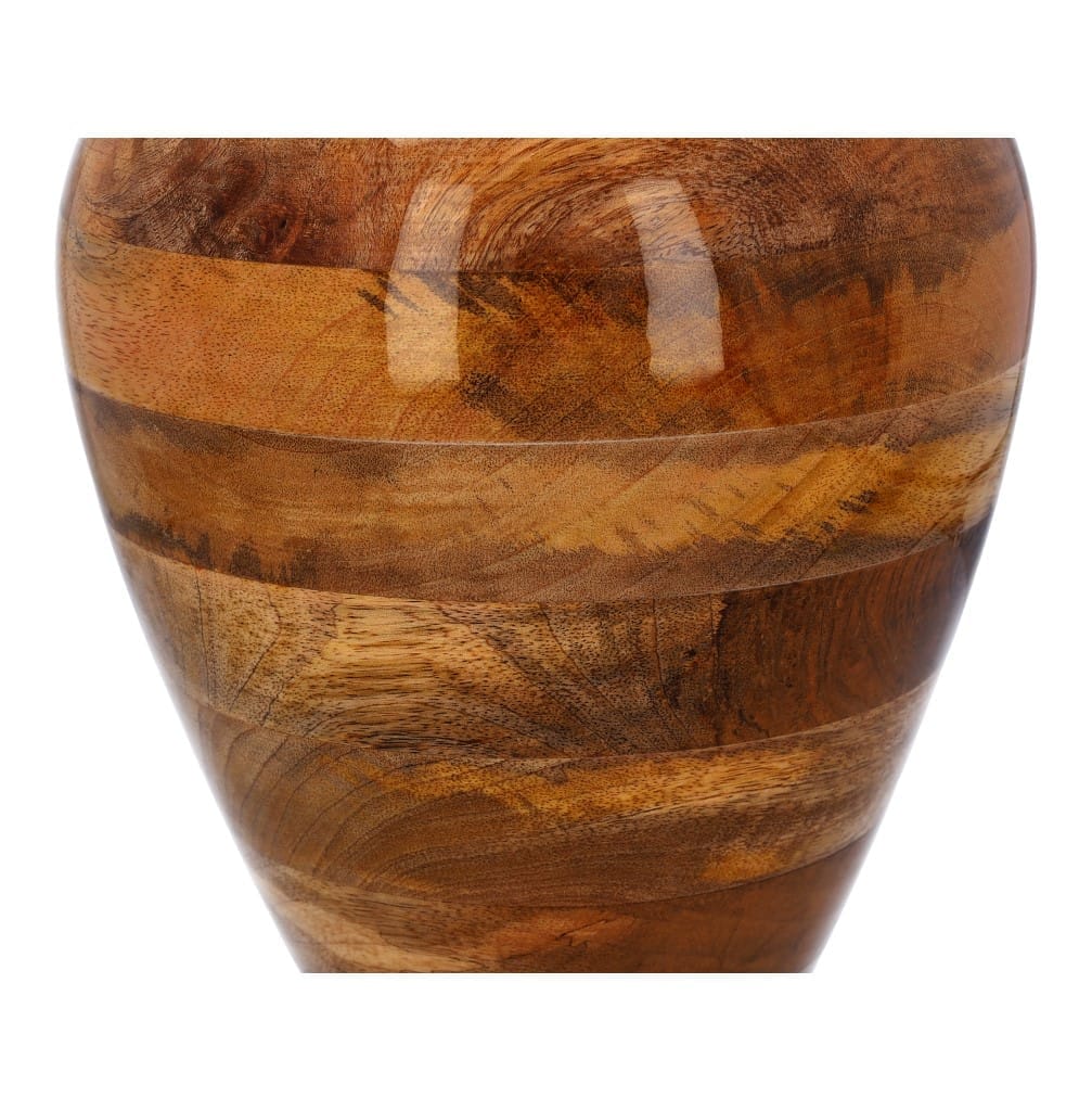 Mango wood funeral urn, Grade "B" (WU50L D-03)