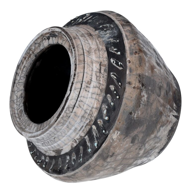 Rustic crematin urn Medium size ceramic funeral urn - Remember Forever